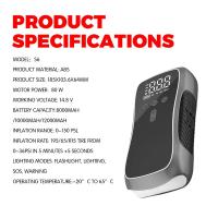 China Multi-functional 12V Car Jump Starter with 600A Peak Power 8000mAh Battery and 150PSI Air Compressor for sale