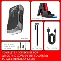 China Multi-functional 12V Car Jump Starter with 600A Peak Power 8000mAh Battery and 150PSI Air Compressor for sale