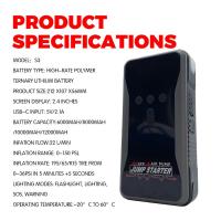 China Jump Starter With Tyre Inflator High Capacity Portable Battery Booster and 150PSI Air Compressor Digital Display for Car Emergency for sale
