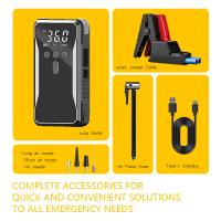 China Jump Starter With Tyre Inflator High Capacity Portable Battery Booster and 150PSI Air Compressor Digital Display for Car Emergency for sale