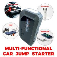 China Portable 12V Car Jump Starter with Air Inflation 6000 – 12000mAh Battery Booster 150PSI Tire Inflator for sale