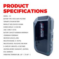 China Portable 12V Car Jump Starter with Air Inflation 6000 – 12000mAh Battery Booster 150PSI Tire Inflator for sale