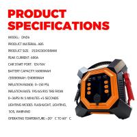 China 12V Multi-Functional Car Jump Starter with Air Compressor and 24000mAh Large Capacity Battery Pack for sale