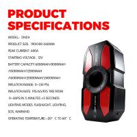 China Portable Compact Car Jump Starter with 600A Peak Power, Multi-Capacity Battery Booster & 150PSI Air Compressor for sale