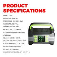China Heavy Duty 12V Car Jump Starter with 150 PSI Air Compressor 1000A Peak Current and 24000mAh Portable Power Bank For Devices Charging for sale