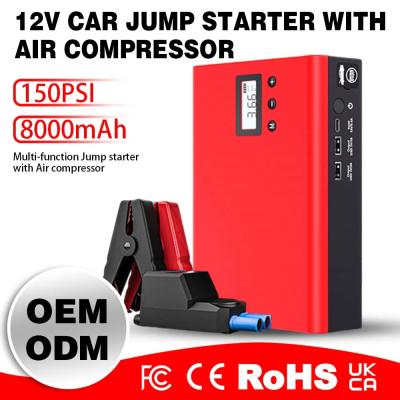 China 12V Vehicle Jump Starter with 1000A Peak Current and 12000mAh Battery Power Bank Type-C Charging featured for sale