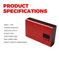 China 12V Vehicle Jump Starter with 1000A Peak Current and 12000mAh Battery Power Bank Type-C Charging featured for sale