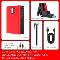 China 12V Vehicle Jump Starter with 1000A Peak Current and 12000mAh Battery Power Bank Type-C Charging featured for sale