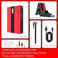 China 1000A Slim Car Jump Starter & 150PSI Air Compressor - Heavy-Duty 12V Portable Power Station with High-Capacity Battery for sale