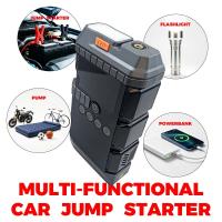 China 8000mAh Car Battery Jump Box with Air Compressor & Type-C Charging for sale