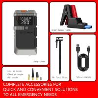 China 8000mAh Car Battery Jump Box with Air Compressor & Type-C Charging for sale