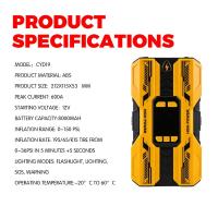 China 8000mAh Car Jump Starter with Tire Inflator & Auto Shut-Off for sale