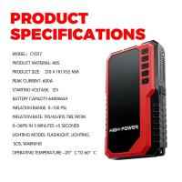 China Slim 600A Jump Starter with Air Compressor & 6400mAh (12V) for sale