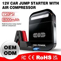 China Portable 1000A Car Jump Starter & 150PSI Tire Inflator - 8000mAh Emergency Battery for sale
