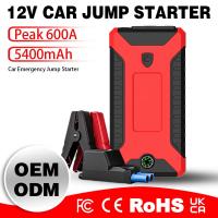 China Portable 600A Car Jump Starter with 5400mAh Power Bank & LED Flashlight for sale