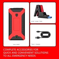 China Portable 600A Car Jump Starter with 5400mAh Power Bank & LED Flashlight for sale