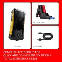China 1200A Heavy Duty Car Jump Starter with 150 PSI Tire Inflator & Multi-LED Light for sale