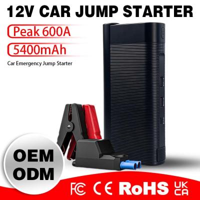China Slim 600A Car Jump Starter with 6000mAh Power Bank & 12V Portable Battery Booster for sale