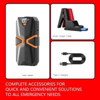 China Compact 500A Jump Starter 6000mAh - 12V Battery Booster with Air Compressor for sale