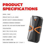 China Compact 500A Jump Starter 6000mAh - 12V Battery Booster with Air Compressor for sale