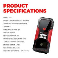 China 600A Car Jump Starter with Wireless Charging & 12V Portable Power Bank for sale