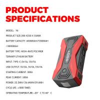 China 8000mAh 600A Peak Jump Starter with Fast Charging Type-C for Car Battery Boosting for sale