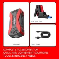 China 8000mAh 600A Peak Jump Starter with Fast Charging Type-C for Car Battery Boosting for sale