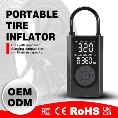 China Dual-Mode 150 PSI Air Compressor & Emergency Jump Starter with Type-C Charging for sale