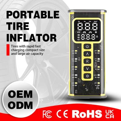 China 150 PSI Portable Air Pump with 60W Motor & Rechargeable Battery for Fast Tire Inflation for sale