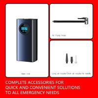 China 80W Mini Air Pump with Digital Display & Dual Battery - Portable Tire Inflator for sale