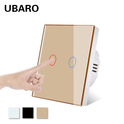 China Smart Light Switch with Tempered Glass Panel Single Live Wire Control 100-240VAC 50/60Hz Capacitive Touch Switch for sale