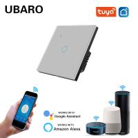 China Smart WIFI Light Switch Grey 1 Gang Waterproof Fireproof Vioce Control for sale