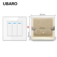 China Eu Standard Dual Rocker Light Switch Nickel Plated Brass Terminal Indicator Rocker Switch for sale