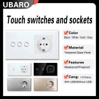 China 3500W Power Wall Mounted Switch with 3 Gang Light Control and Blue Indicator for sale