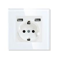 China 86 Type USB Fast Charging Socket  European Standard Round Mounting Bottom Box for sale