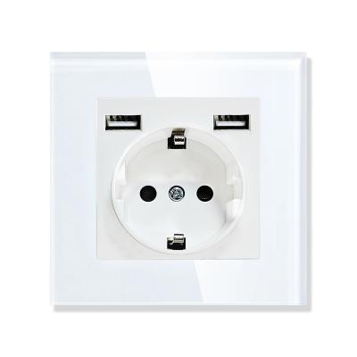 China 86 Type USB Fast Charging Socket  European Standard Round Mounting Bottom Box for sale