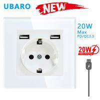 China EU Standard Electric Wall Socket And Convenient With USB Port for sale