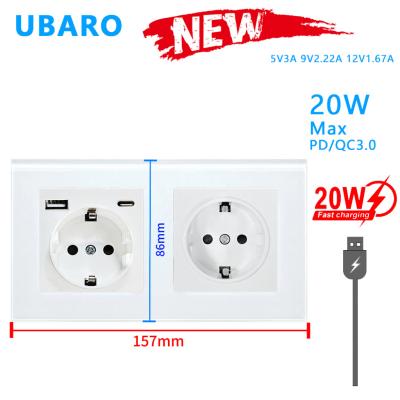 China Type 157 110-240Vac 50/60Hz Electrical Wall Socket With 2 Sockets and 3500W Output for Multiple Devices for sale