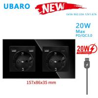 China Type 157 European Standard Fast Charging Sockets With 3 USB Ports 1 Type C Ports for sale