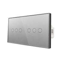 China 2gang Touch Light Switch with 5-300W/gang Output and 10A Current for Manual Touch Control for sale
