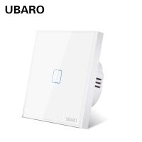 China 86 Type French Standard Touch Light Switch with No Neutral Wire Required 300W Maximum Load and Tempered Glass Panel for sale