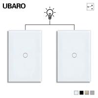 China Tempered Glass Panel Dual Light Switch with PC Plastic Fireproof UL94V0 Shell and Iron Frame for Home & Office for sale