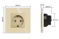 China UBARO 86×86×35mm Electrical Switch and Socket Plate with 3500W Rated Power and 3-Year Warranty for sale