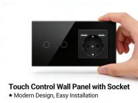 China Fireproof 94V0 Electrical Switch and Socket with 157*86mm Size and 16A 3500W Socket for Various Applications for sale