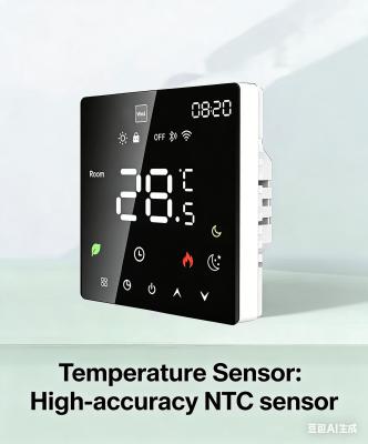 China Smart Thermostat with 5℃ to 40℃ Temperature Range AC90-240V Supply Voltage and ±1℃ Accuracy for Precise Climate Control for sale