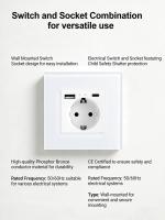 China UBARO Smart Switch Socket with 3500W Rated Power and IOS Android Compatibility for Tuya Smart App Control for sale
