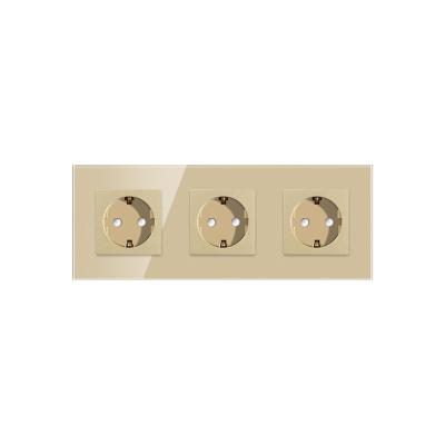China Wall Switch and Socket with Round Mounting Box for Europe & Russia 3500W Rated Power and Phosphor Bronze Conductor for sale