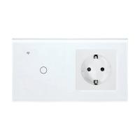 China Smart Switch and Socket with Phosphor Bronze Contact Material Voice Control and Glass Panel for Modern Homes for sale