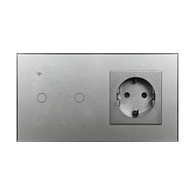 China Smart Switch and Socket with 10A Rated Current, Black PC Plastic Housing, and Compact 157x86x35mm Size for Home and Office for sale