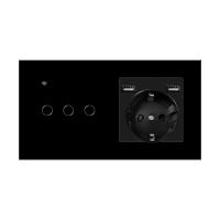 China Smart Switch And Socket Round Mounting Box Wall Switch And Socket Set Featuring 2 USB Ports To Deliver Power And Charging Capabilities for sale
